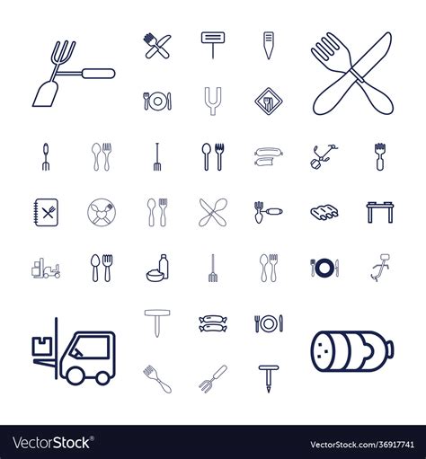 37 Fork Icons Royalty Free Vector Image Vectorstock