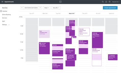 Square Appointments Calendar David Davidson