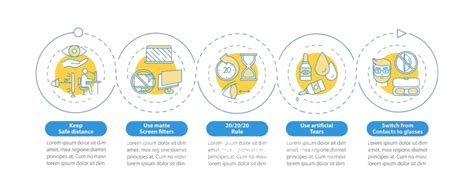 Digital Eyestrain Prevention Tips Vector Infographic Template Eye Graph Outline Vector Eye