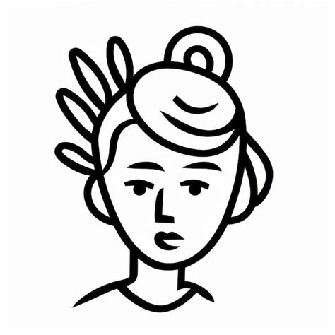 Fashionable Woman With Beautiful Hairstyle Vector Illustration On White