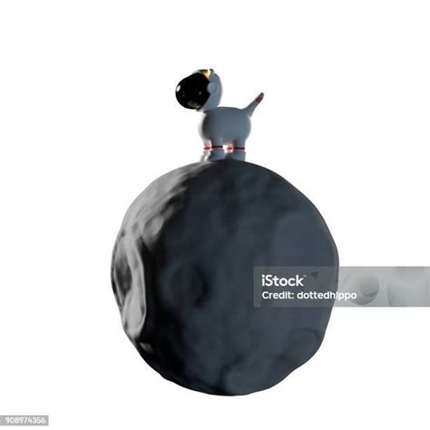 귀여운 만화 공간 소행성에 화이트 우주 복 서에서 개 문자 3차원 형태에 대한 스톡 사진 및 기타 이미지 Istock