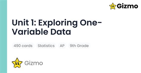 Unit 1 Exploring One Variable Data Flashcards