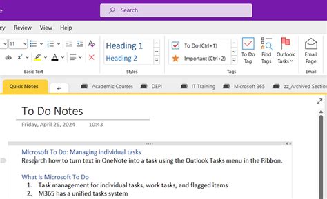 Taking Meeting Notes And Creating Tasks Using Microsoft OneNote Microsoft In Minutes Microsoft