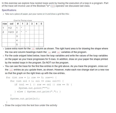Solved In This Exercise We Explore How Nested Loops Work By Chegg