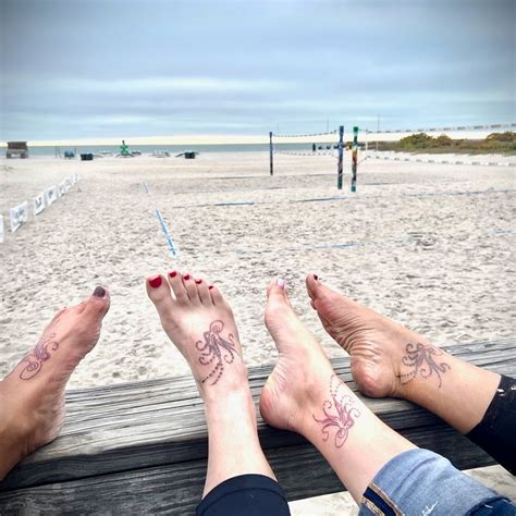 Beach Tattoos On Foot