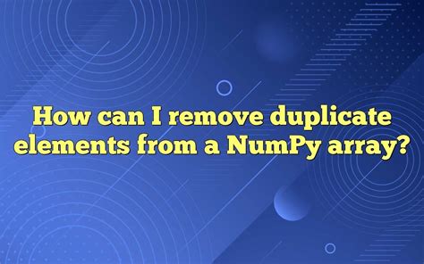 Numpy Array Numpy Medkit
