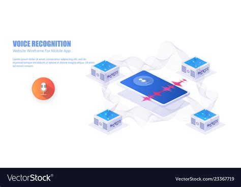 Voice Recognition Assistant Modern Concept Vector Image