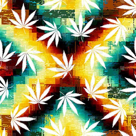 拉斯塔法里的人字形图案和垃圾大麻叶