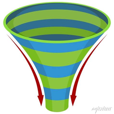 3d Layered Funnel Chart Stock Vector Illustration Of Clipart Clip