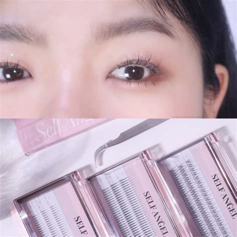 셀프천사 인조 가닥속눈썹 언더 속눈썹 붙이는 방법 연장하듯이 A형 V형 언더 네이버 블로그