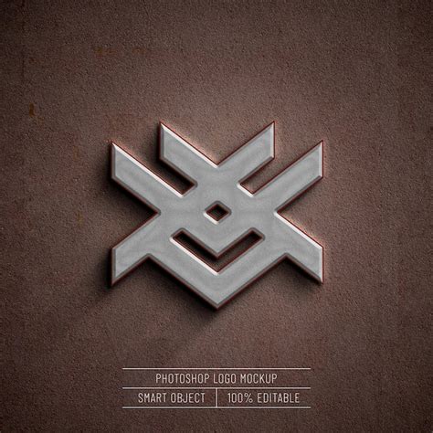 3d реалистичный макет логотипа на бетонной стене Премиум Psd Файл