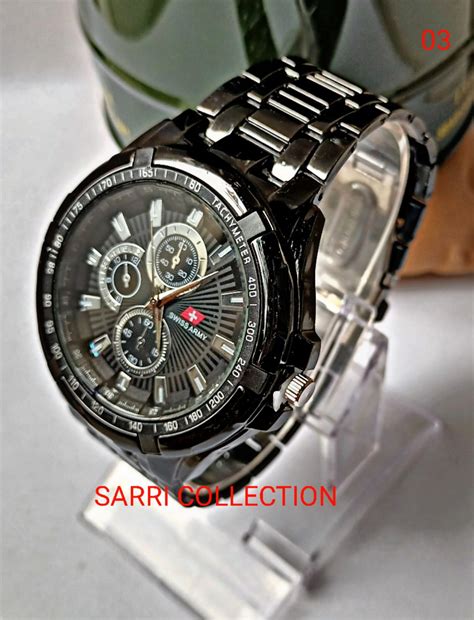 Jam Tangan Pria Rantai Hitam Polos Cod Jam Tangan Pria Anti Air Terbaru 2022 Analog Dewasa