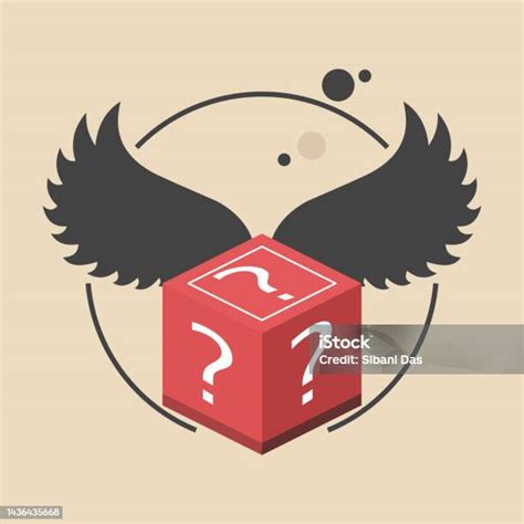 날개가있는 미스터리 상자 물음표가 인쇄 된 빨간색 상자를 날리고 있습니다 개념에 대한 스톡 벡터 아트 및 기타 이미지 개념 개념과 주제 공급망 Istock