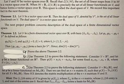 let v and w be vector spaces over r recall that