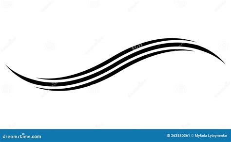 Curve Line Strip Swirl Wave Shape Design Curve Line Energy Stock
