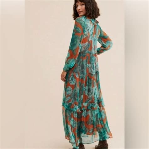 Anthropologie Dresses Anthropologie Marais Chiffon Maxi Statement