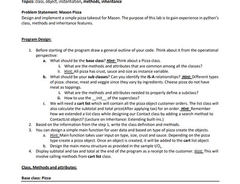 Solved Topics Class Object Instantiation Methods