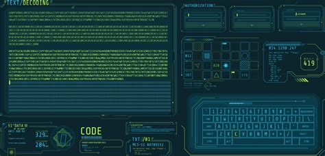 Data Decryption Program Interface Royalty Free Vector Image