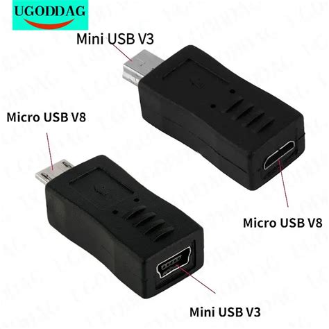 Micro Usb Female To Mini Usb Male Adapter Charger Vicedeal