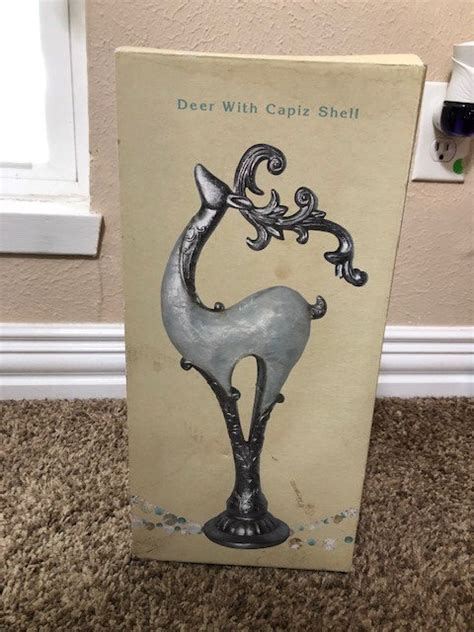 Deer With Capiz Shell Mint In Box Etsy