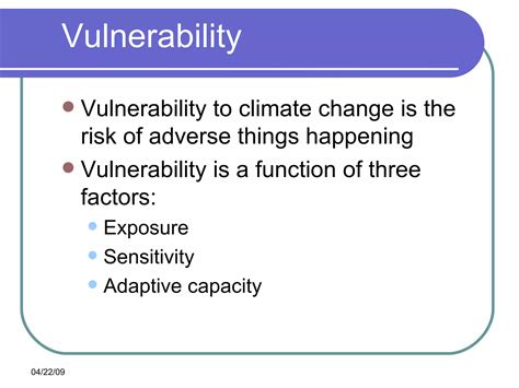 Vulnerability And Adaptation Ppt