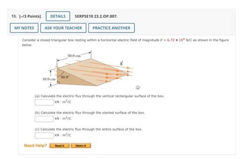 Solved Consider A Closed Triangular Box Resting Within A