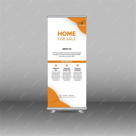 스탠드 롤 배너 Standee 템플릿 디자인 프리미엄 벡터