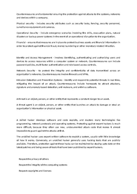 Countermeasure And Threat Countermeasures Are Fundamental Ensuring