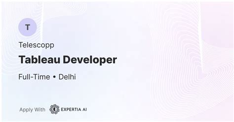 Tableau Developer Job Delhi Mid Level