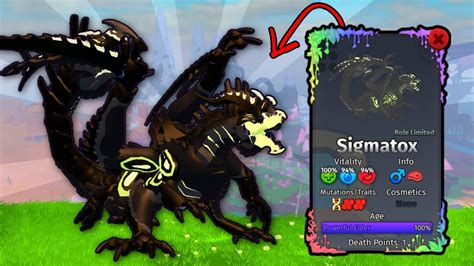 The New Destructive Veneration 5 Sigmatox Creatures Of Sonaria Youtube