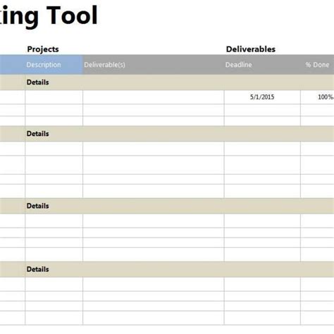 Cost Tracking Spreadsheet — Db