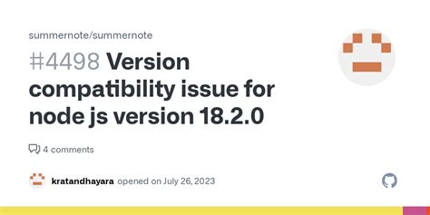 Version Compatibility Issue For Node Js Version Issue