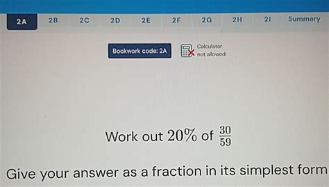 Solved 2a 2b 2c 2d 2e 2f 2g 2h 21 Summary Calculator Bookwork Code 2a