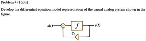 Problem 4 10pts Develop The Differential Equation Model