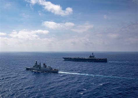 Dvids Images Uss George H W Bush Cvn 77 And Its Caio Duilio D 554 Combined Operations