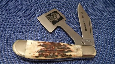 Taylor Cutlery Japan Elk Horn Surgical 1981 Stag Cherry Tree Chopper Knife