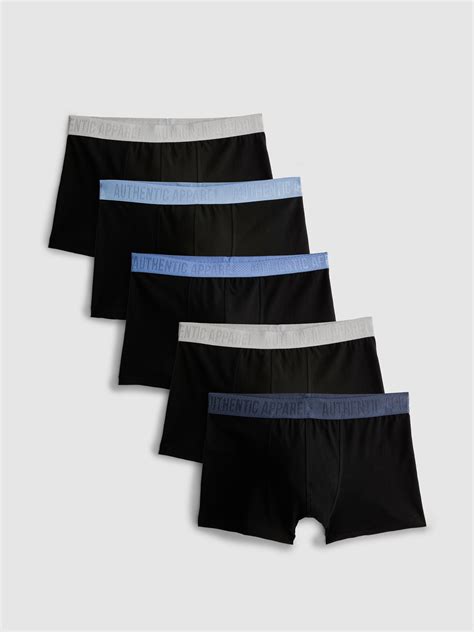 5 Boxer A Vita Bassa Nero Uomo Primark