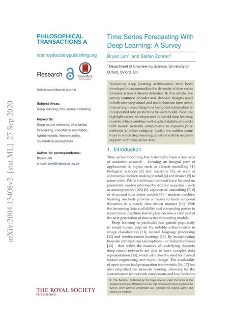 pdf time series forecasting with deep learning a survey€¦ · time