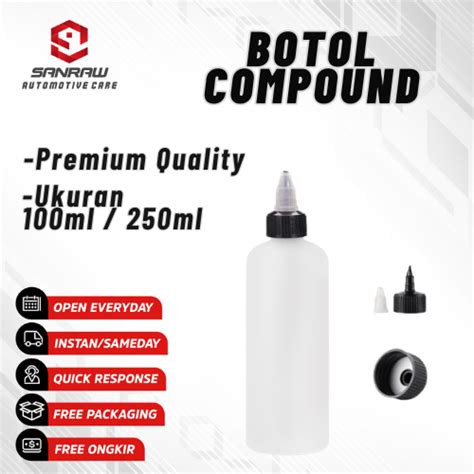 Jual Botol Kompon Compund Nozzle Twist Cap 250ml Dispenser Squeeze