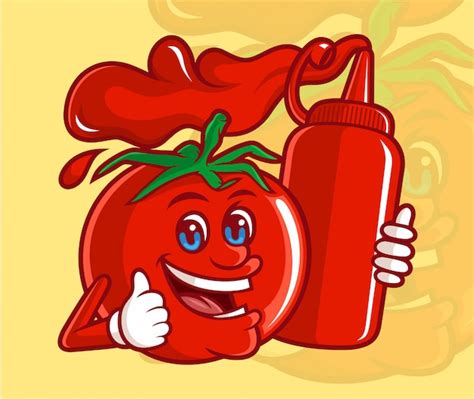 Premium Vector Delicious Tomato With A Funny Cartoon Character