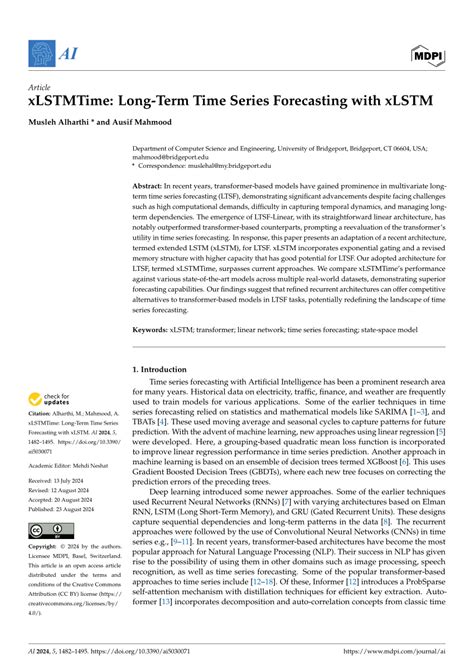 Pdf Xlstmtime Long Term Time Series Forecasting With Xlstm