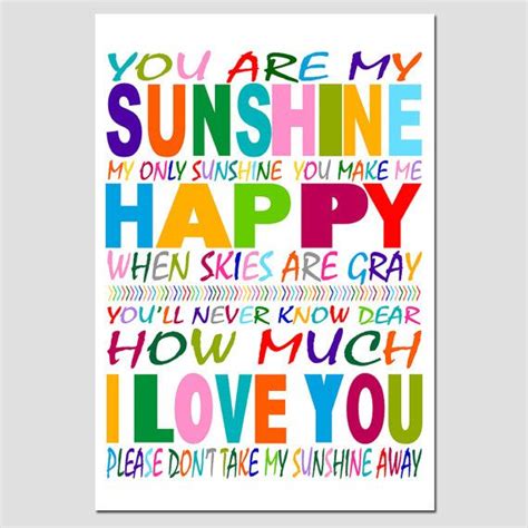 Printable You Are My Sunshine Poem Cpgai