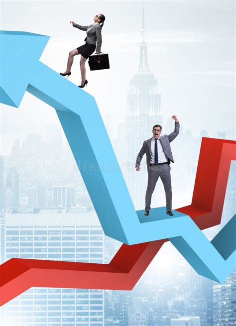 Business Concept Of Both Crisis And Recovery Stock Illustration Illustration Of Finance Arrow