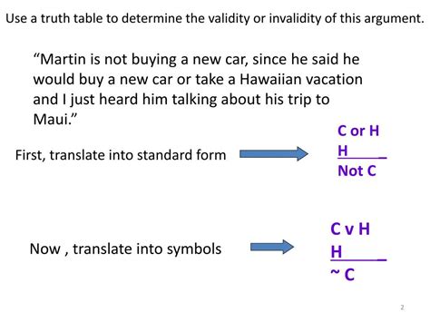 Ppt Truth Functional Propositional Logic Part Ii Deduction Powerpoint Presentation Id 2221794