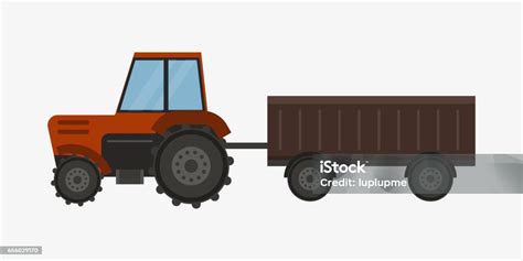 농업 산업 농장 장비 기계 트랙터 결합 및 트레일러 농촌 기계 옥수수 자동차 수확 휠 벡터 일러스트 가을에 대한 스톡 벡터 아트