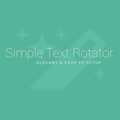 Simple Text Rotator WordPress Plugin Themenvato