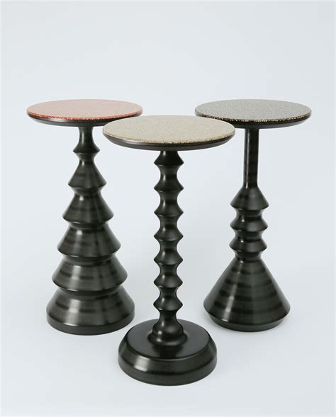 Laurent Peacock Spool Side Table Black 2023 Contemporary Applied Arts