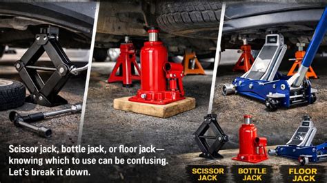 3 Common Car Jacks Scissor Bottle Floor Jack