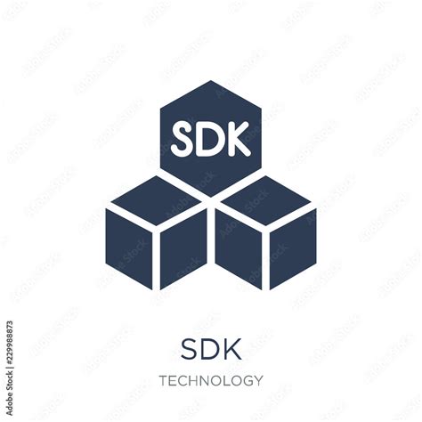 SDK Icon Trendy Flat Vector SDK Icon On White Background From Technology Collection Stock