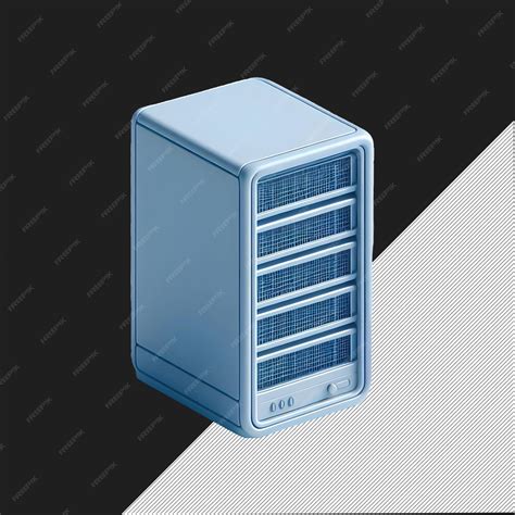 Blue Server Rack Icon For Data Center And Cloud Storage Premium Ai Generated Psd